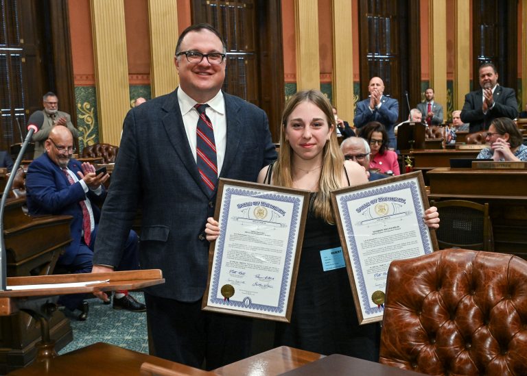 Rep. Hall welcomes state champion athletes from Otsego, Plainwell to ...